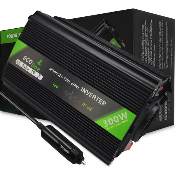 EcoLine - Omvormer 12V Naar 220V/230V - 300w / 600w Vermogen ...